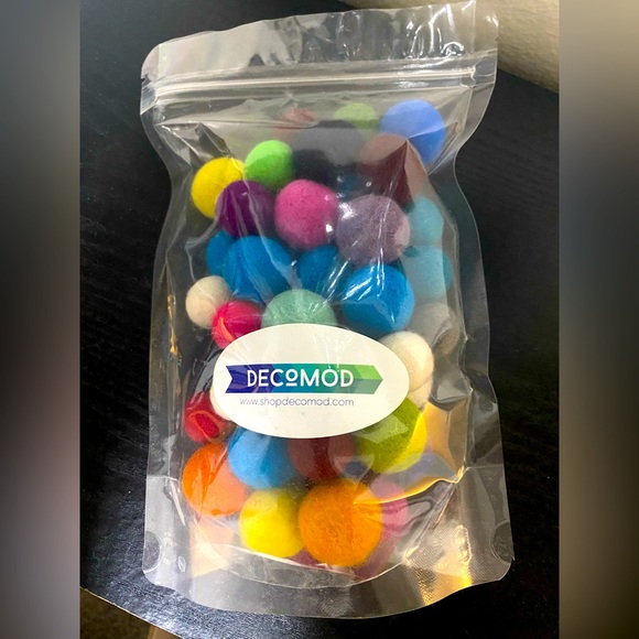Decomod | Art | 2 An Opened Bag Of Mixed Felt Balls Craft Pack | Poshmark